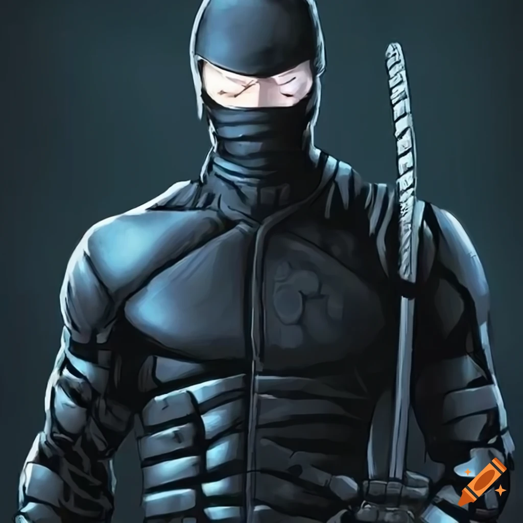 Modern ninja with snake eyes on Craiyon