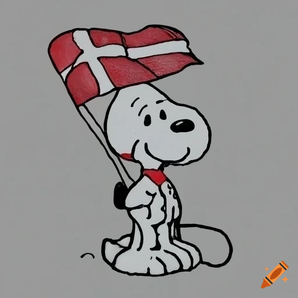 Snoopy with danish flag on Craiyon