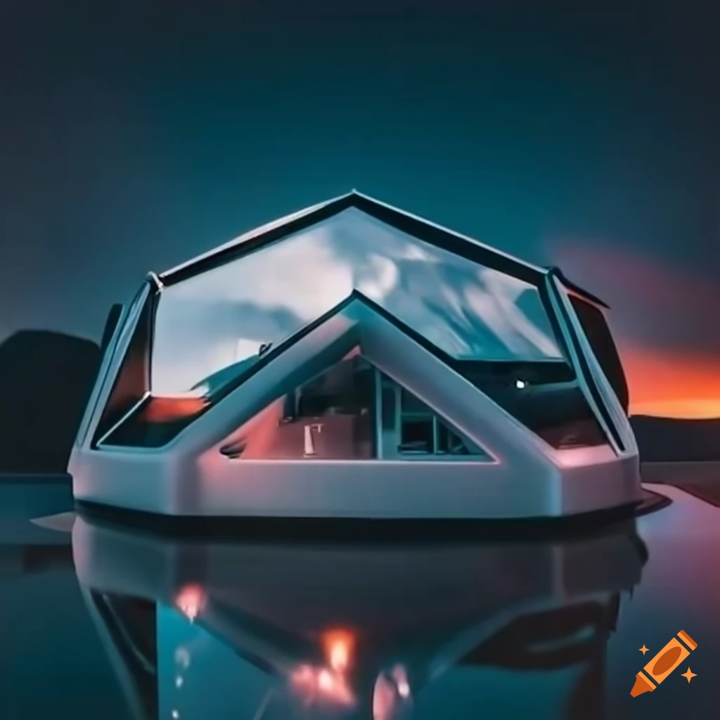 Tesla cyberhouse - hexagonal and futuristic tiny home on Craiyon