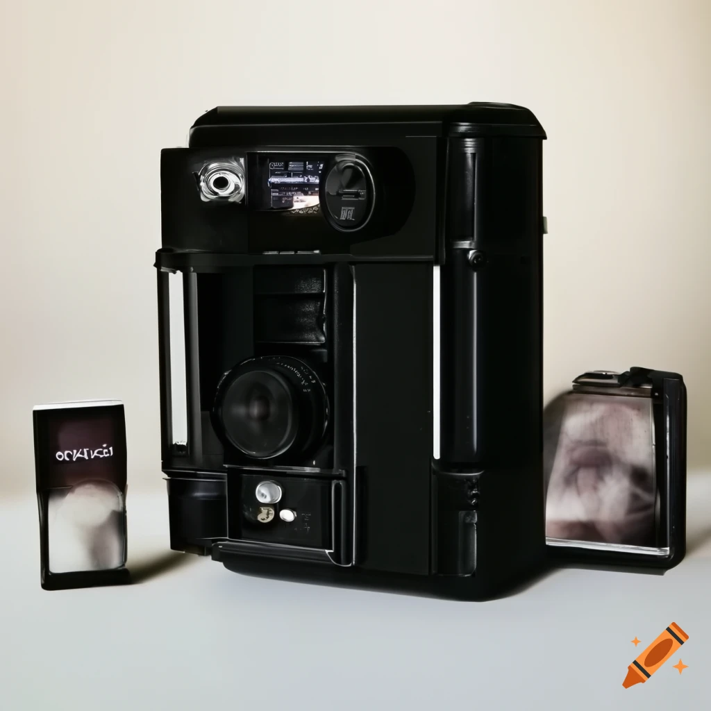 Sinar f2 large format portable camera with 1980s style on Craiyon