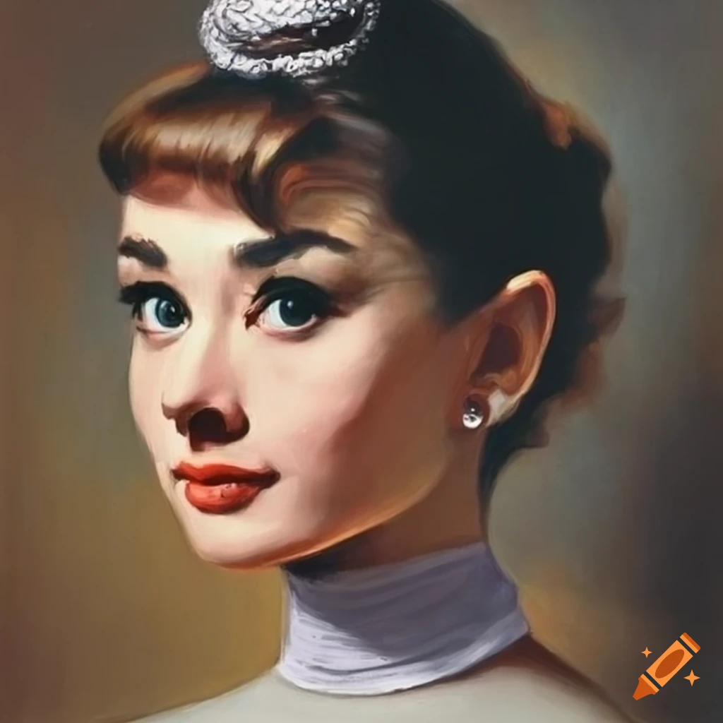 Audrey hepburn portrait in a style reminiscent of rembrandt on Craiyon