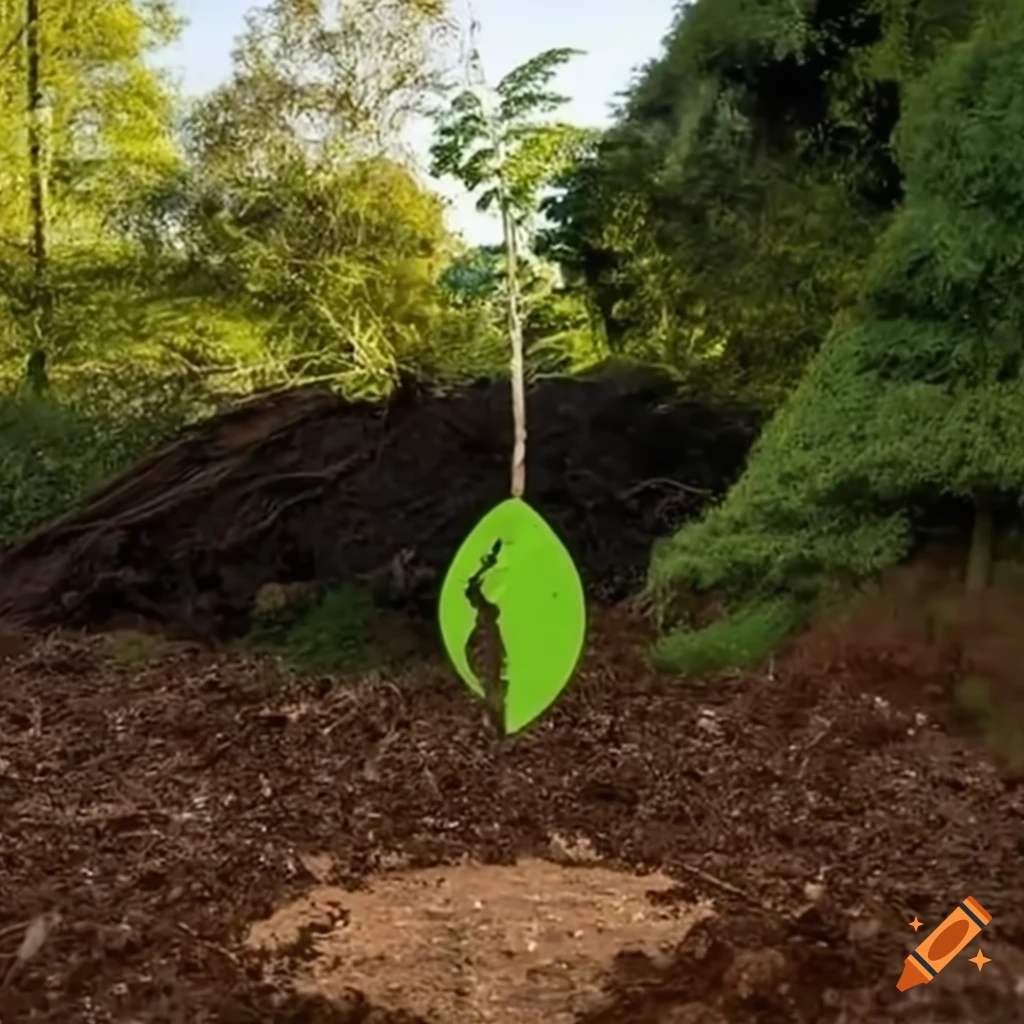 Tree growing from Elon Musk's head planted in the ground on Craiyon