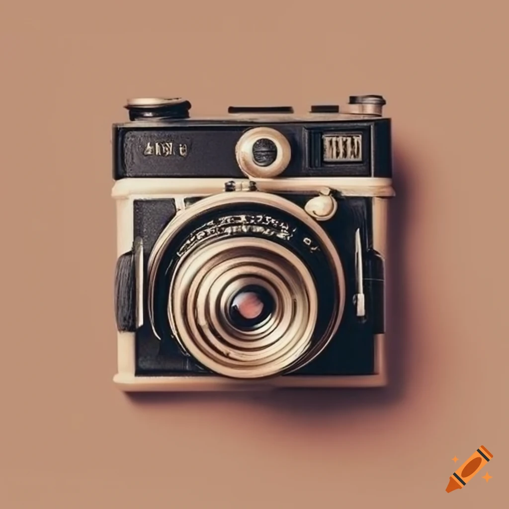 Antique photography motif template with oldschool cameras in monochrome ...