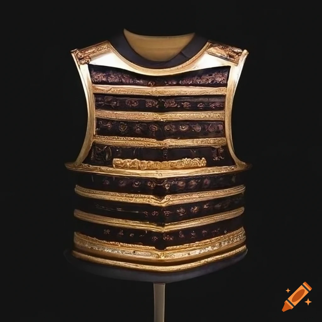 Magical japan style cuirass with front view and vertical symmetry on ...
