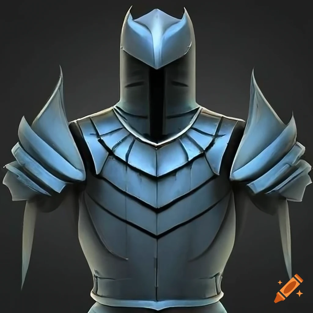 Adorned magical heavy armor with front view and vertical symmetry on ...