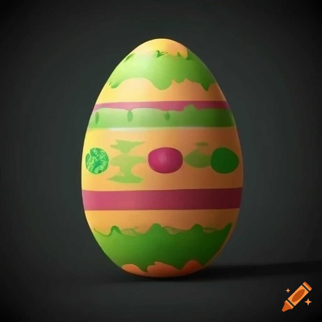 Stylized easter egg with tools and accessories on Craiyon