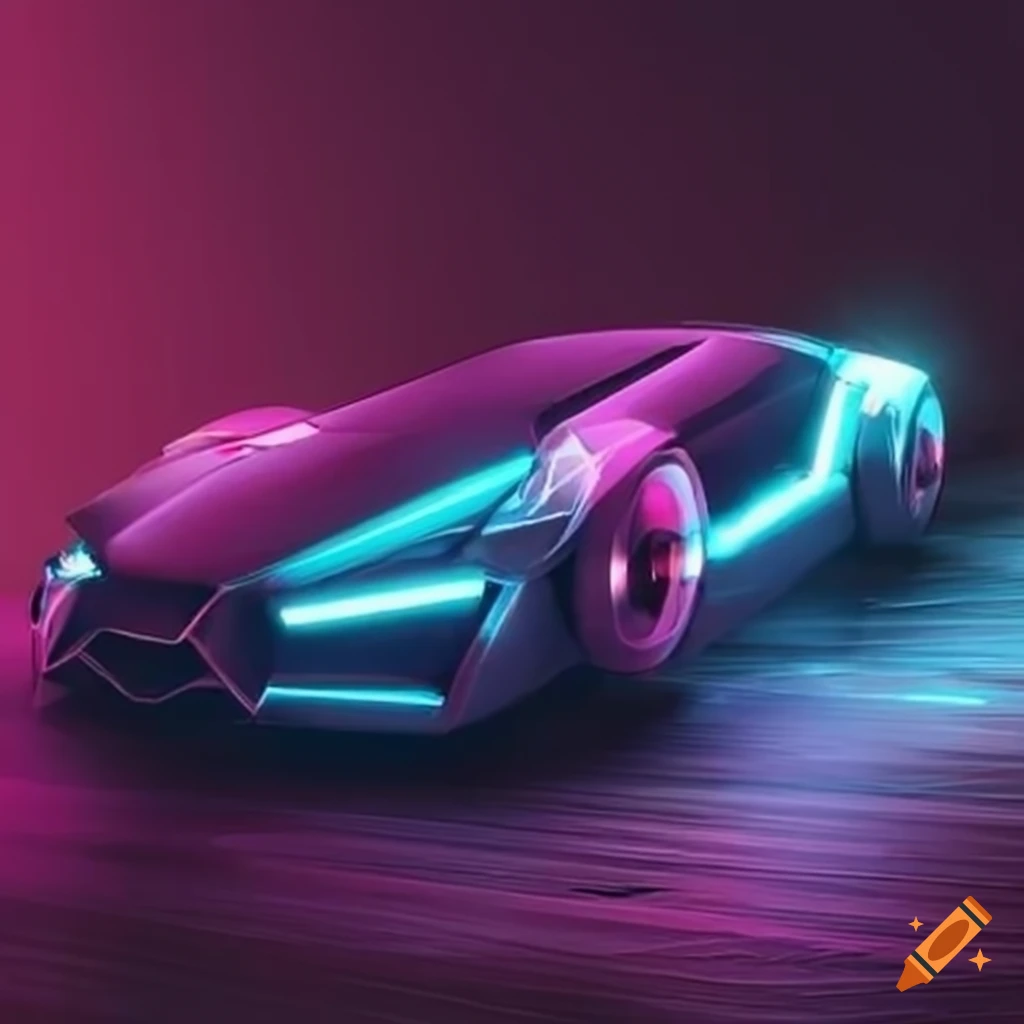 Cool cyber car on Craiyon