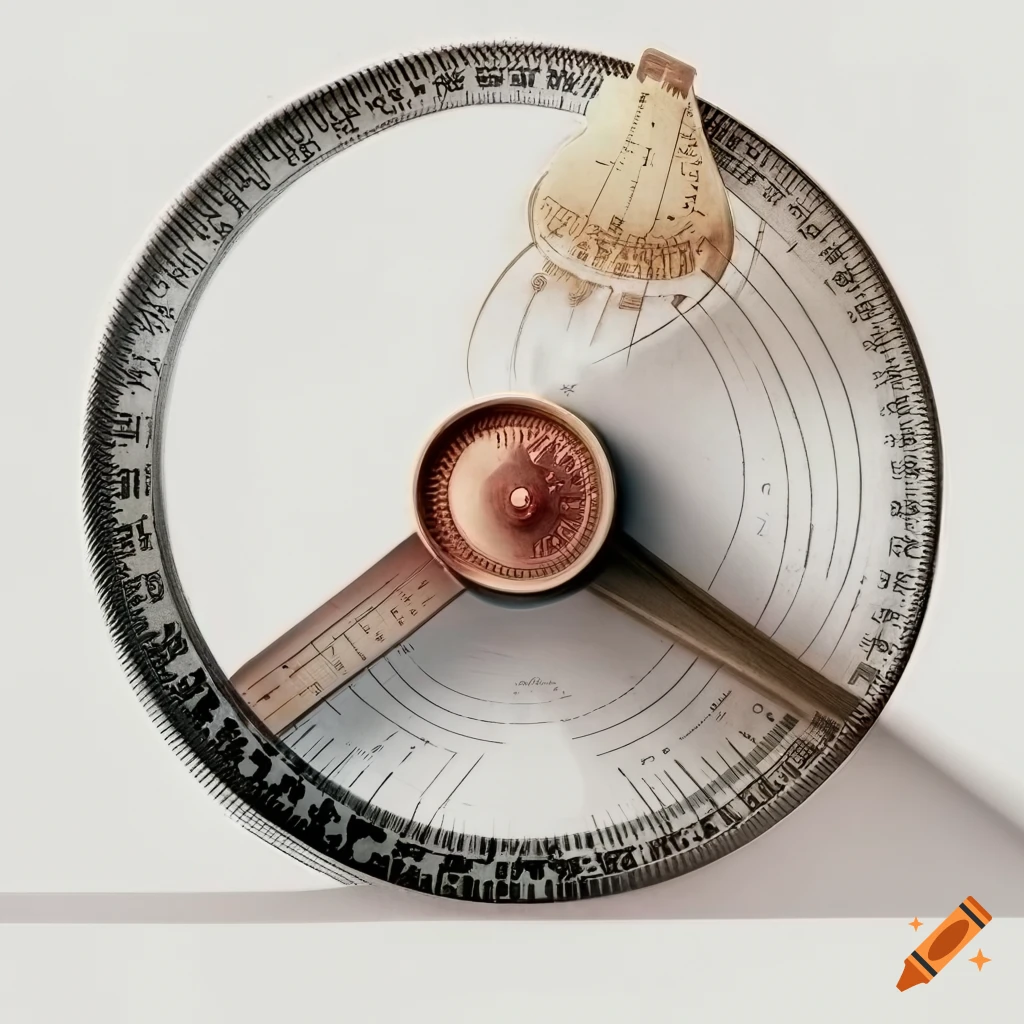 High-resolution image of a protractor on Craiyon