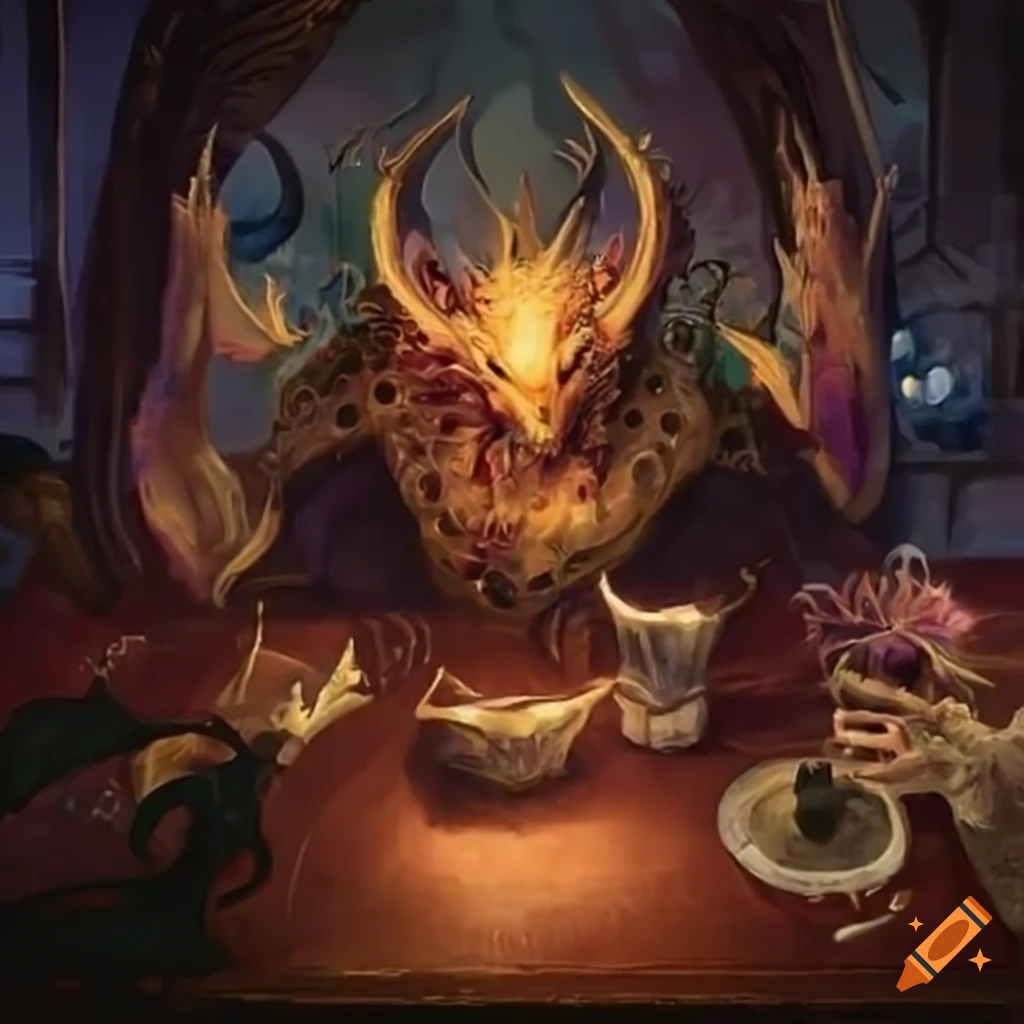 Magic: The Gathering cards with mystical creatures and spells on a ...