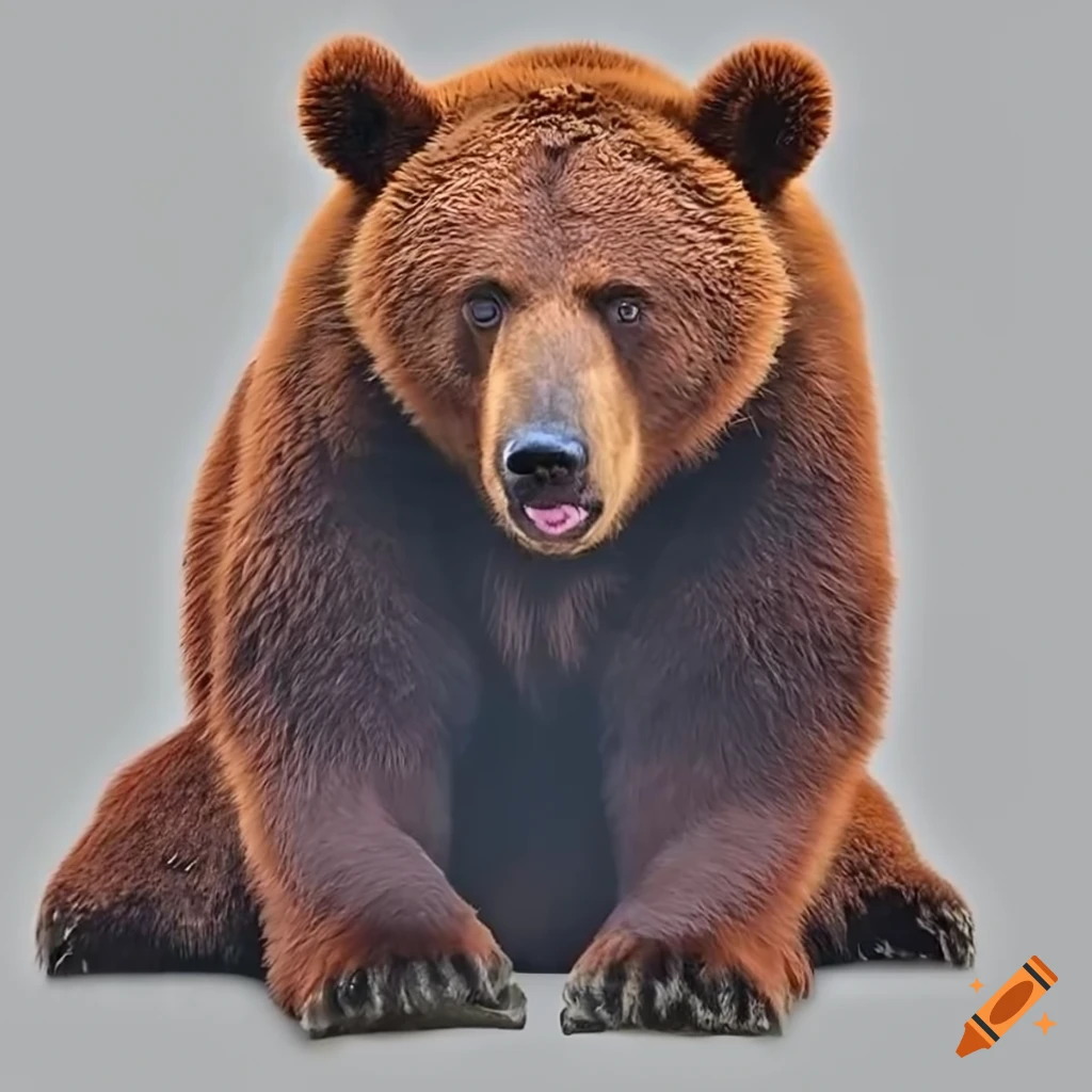 Red bear on a white background on Craiyon