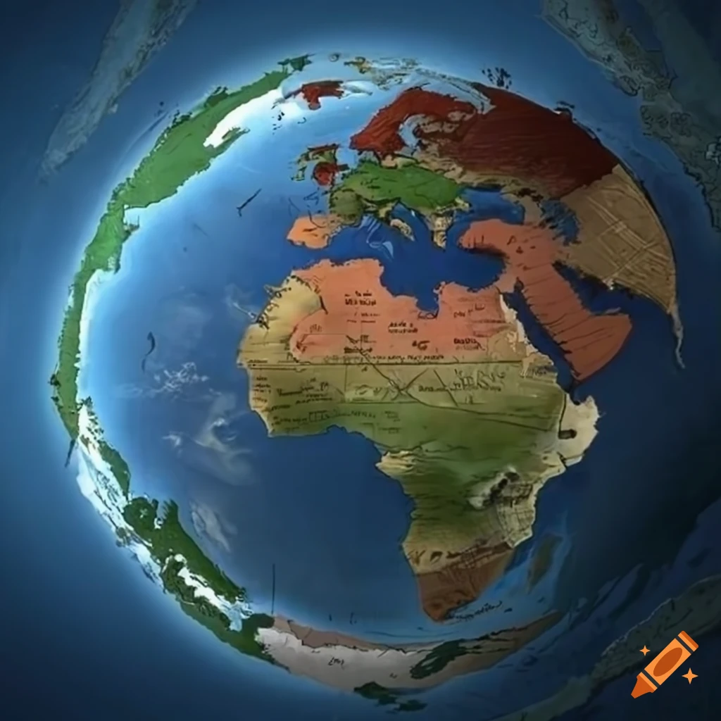 Alternate history map of earth on Craiyon