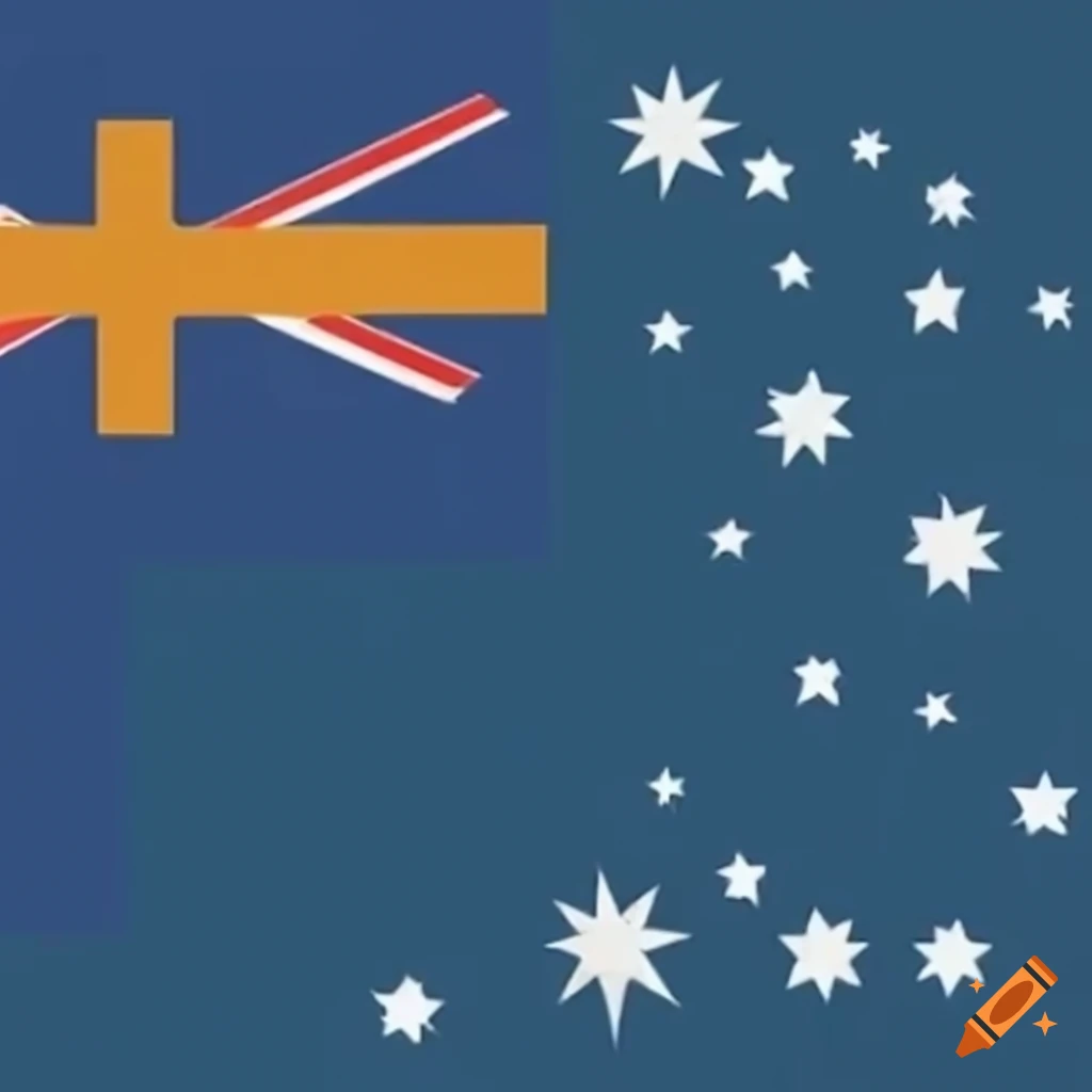 Redesign of the australian national flag on Craiyon