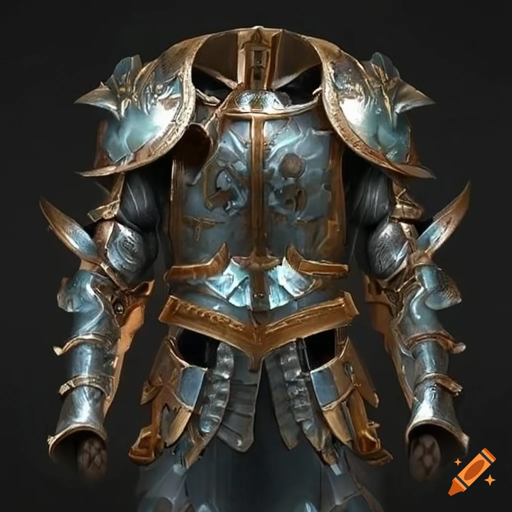 Close view of heavily armored magic body on Craiyon