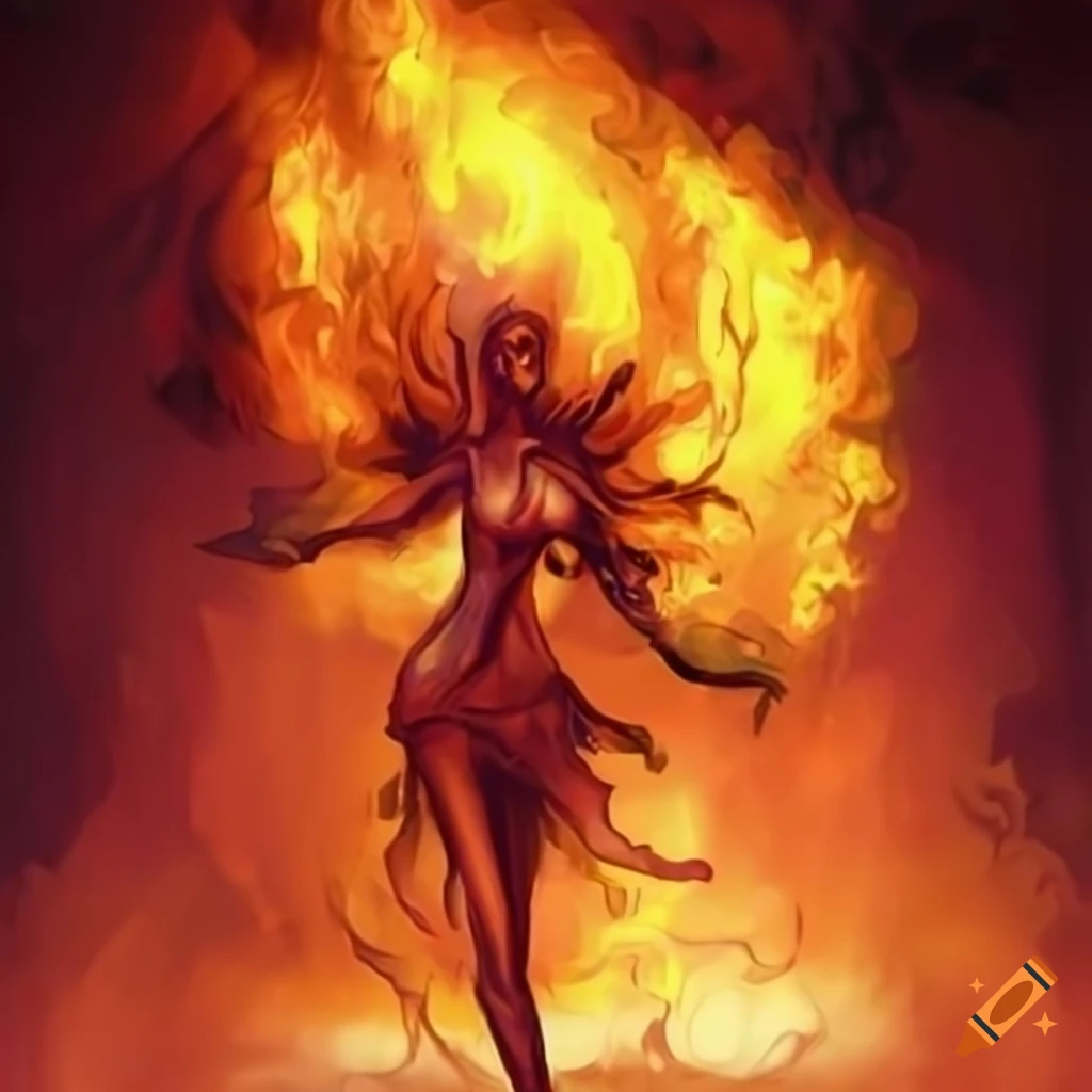 Fire sprite on Craiyon