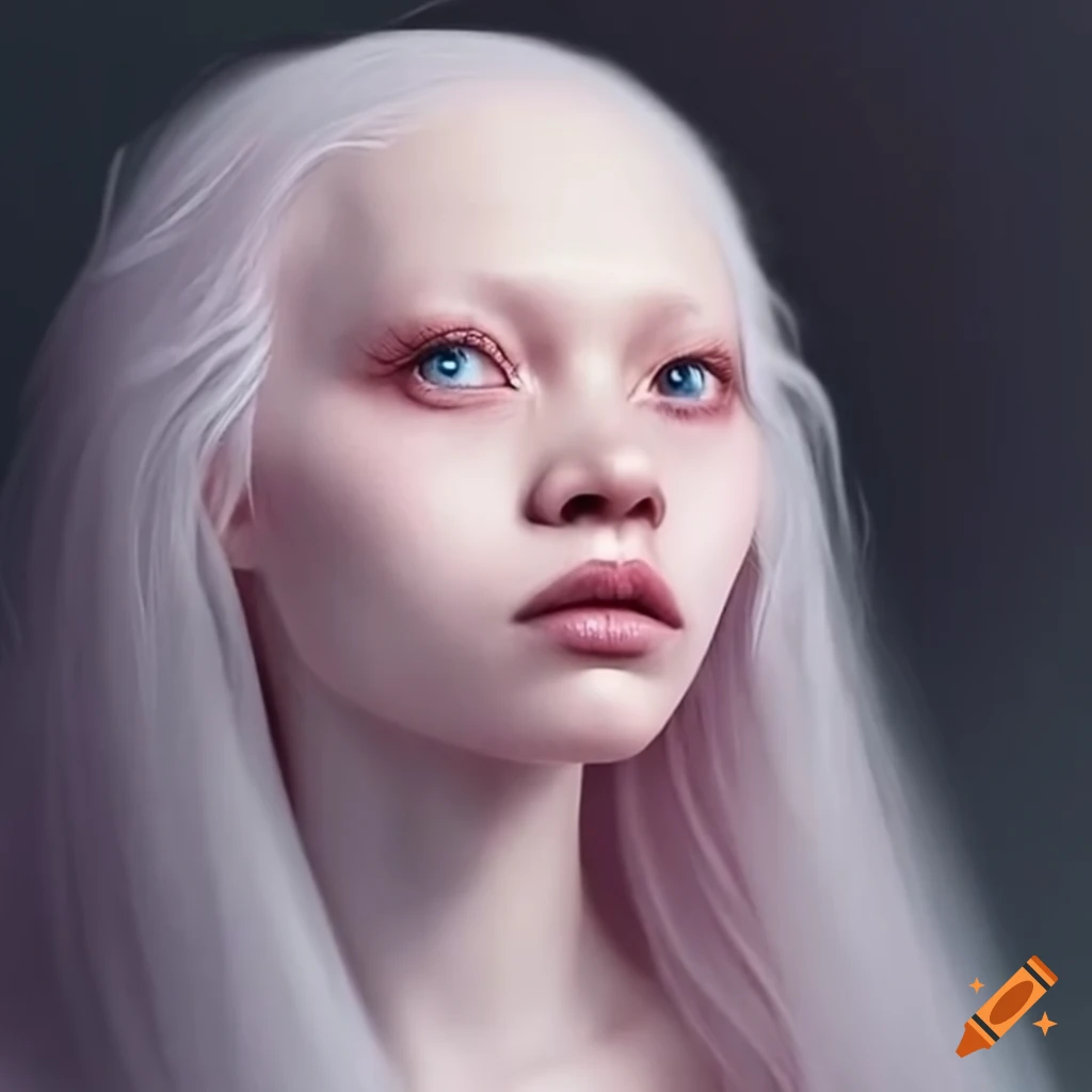 Albino supermodel nastya zhidkova with violet eyes and bangs in star ...