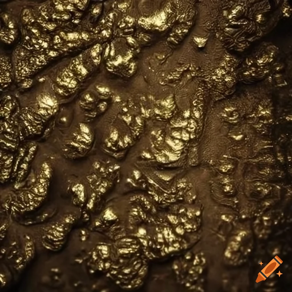 Extremely realistic gold texture on Craiyon