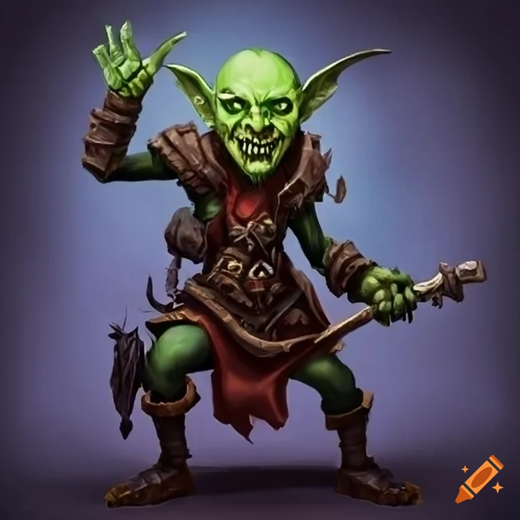 Alcoholic goblin necromancer on Craiyon