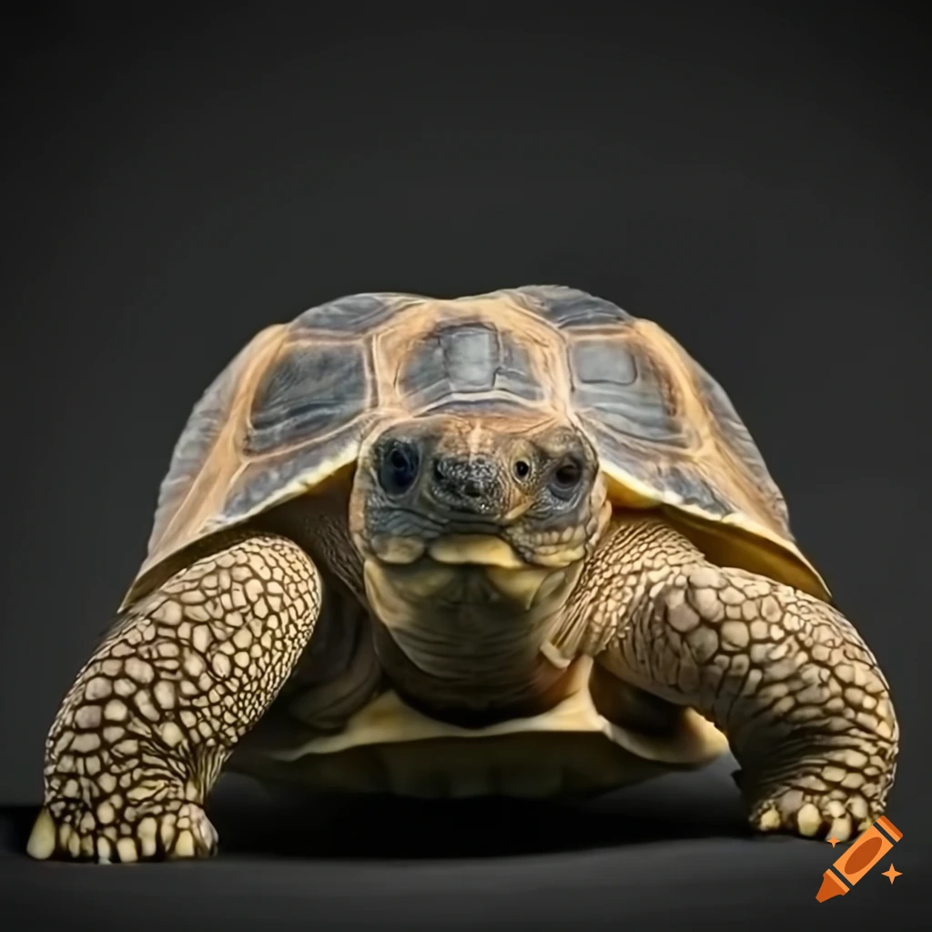 Full body view of a tortoise on Craiyon
