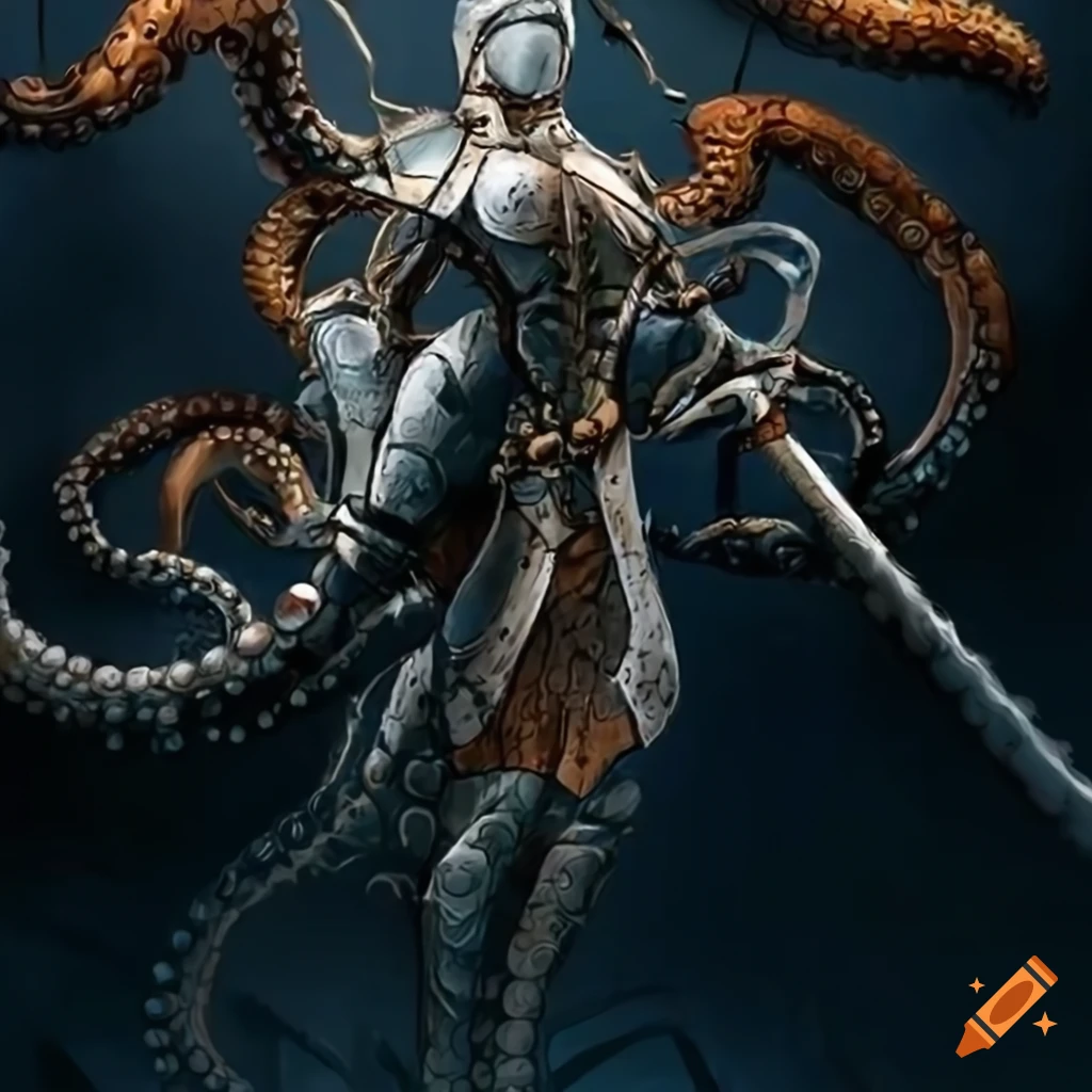 Octopus knight on Craiyon