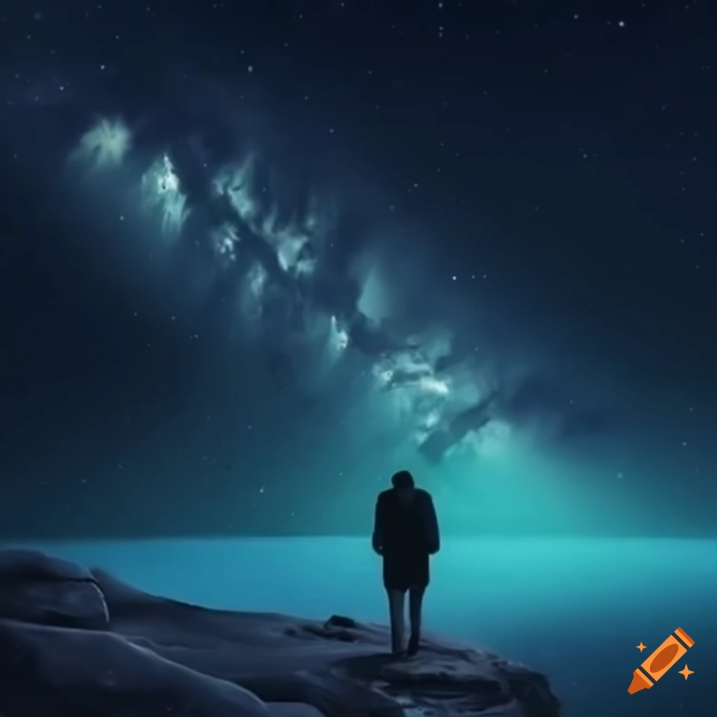 Floating in mysterious distant space on Craiyon