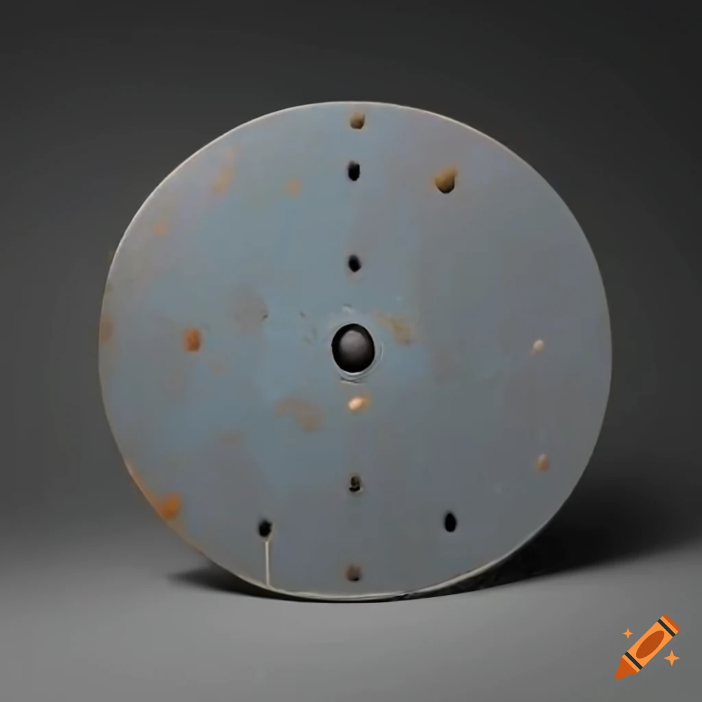 Square disc with semi-circle and half hexagon shapes on Craiyon