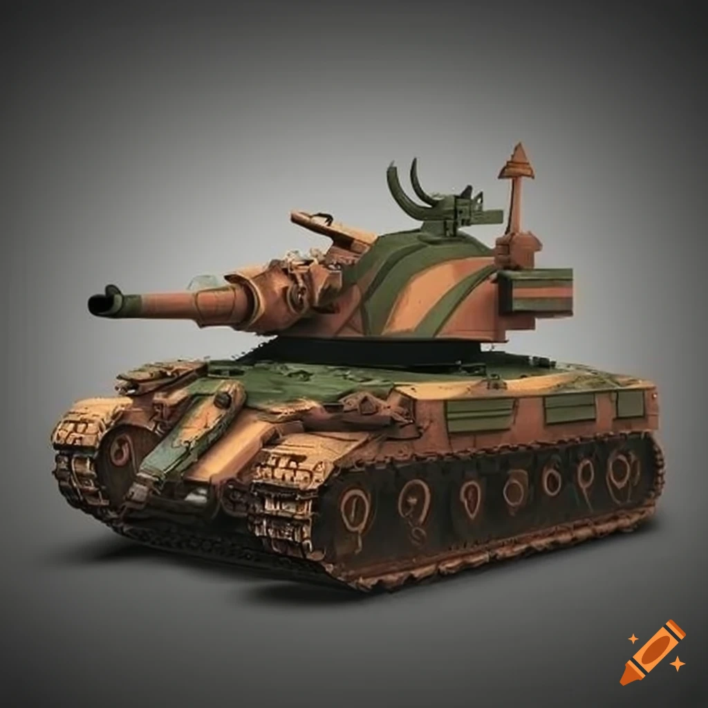 Aztec inspired military tank on Craiyon