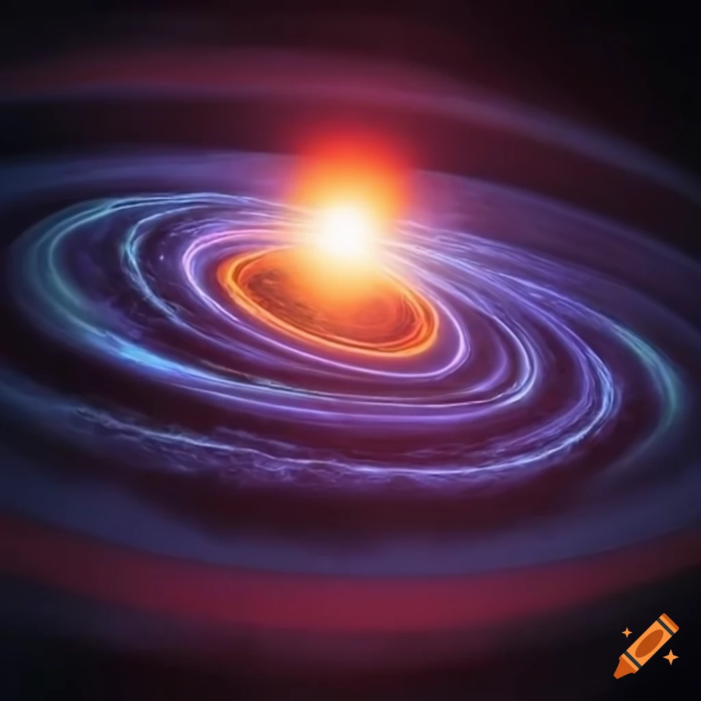 Solar system with tech planets and electricty sun on Craiyon