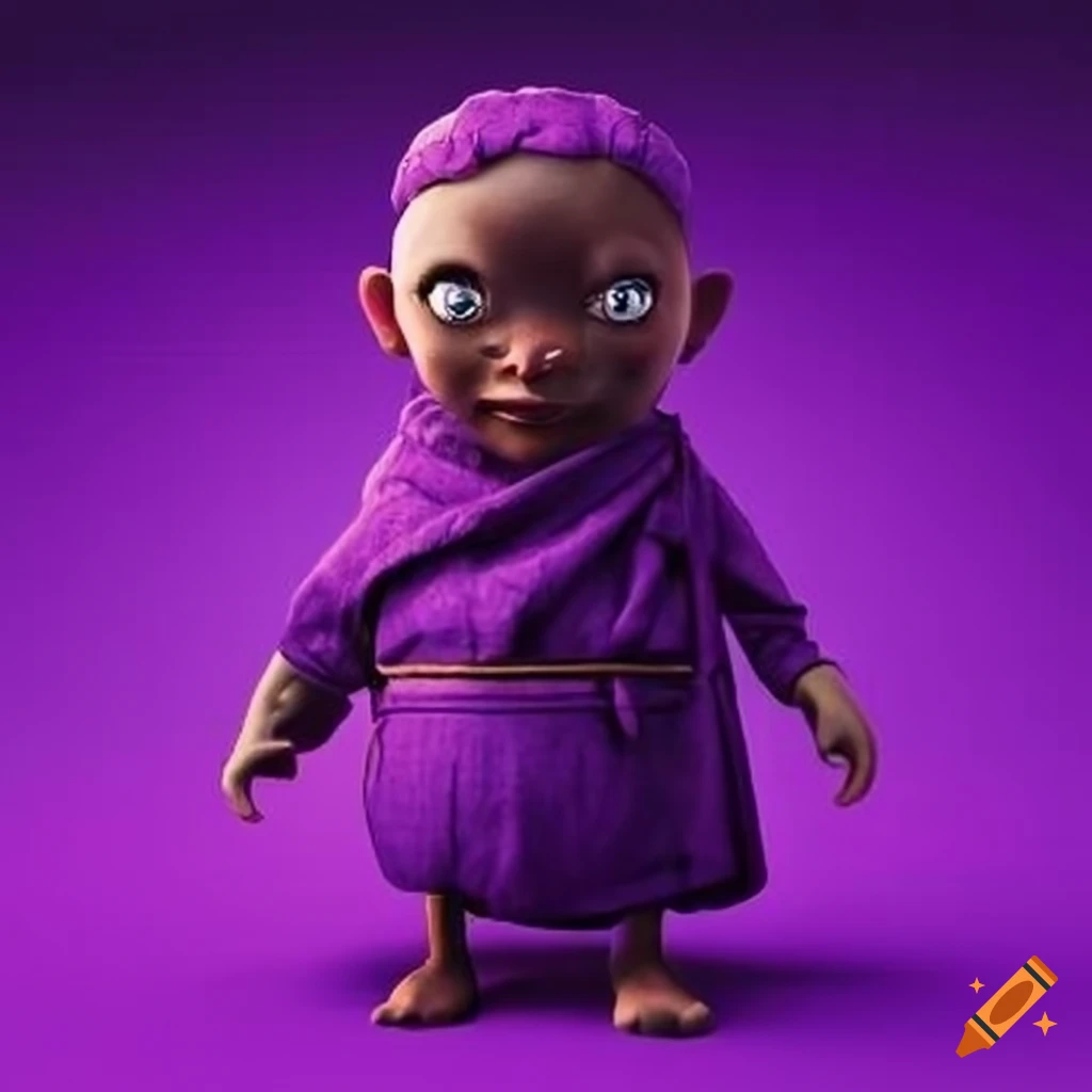 Little purple man on Craiyon