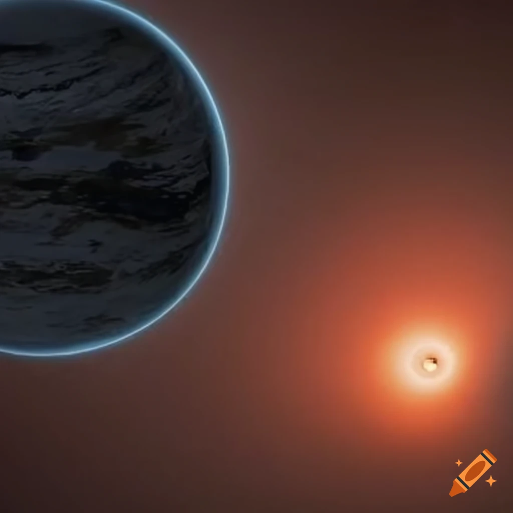 Rugged exoplanet k2-3b with barren rocky terrain on Craiyon