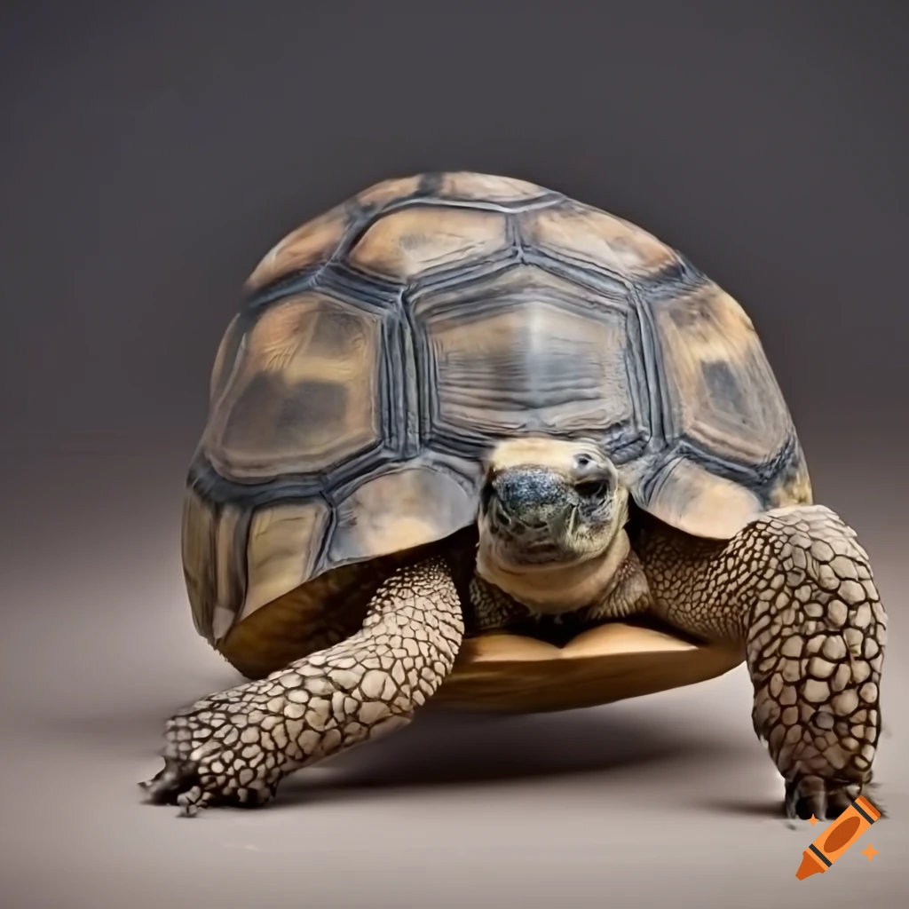 Full body shot of a tortoise on Craiyon