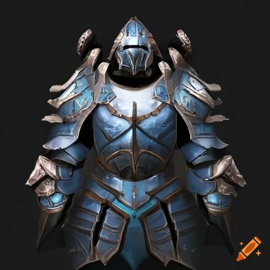 Close view of heavily armored magic body on Craiyon