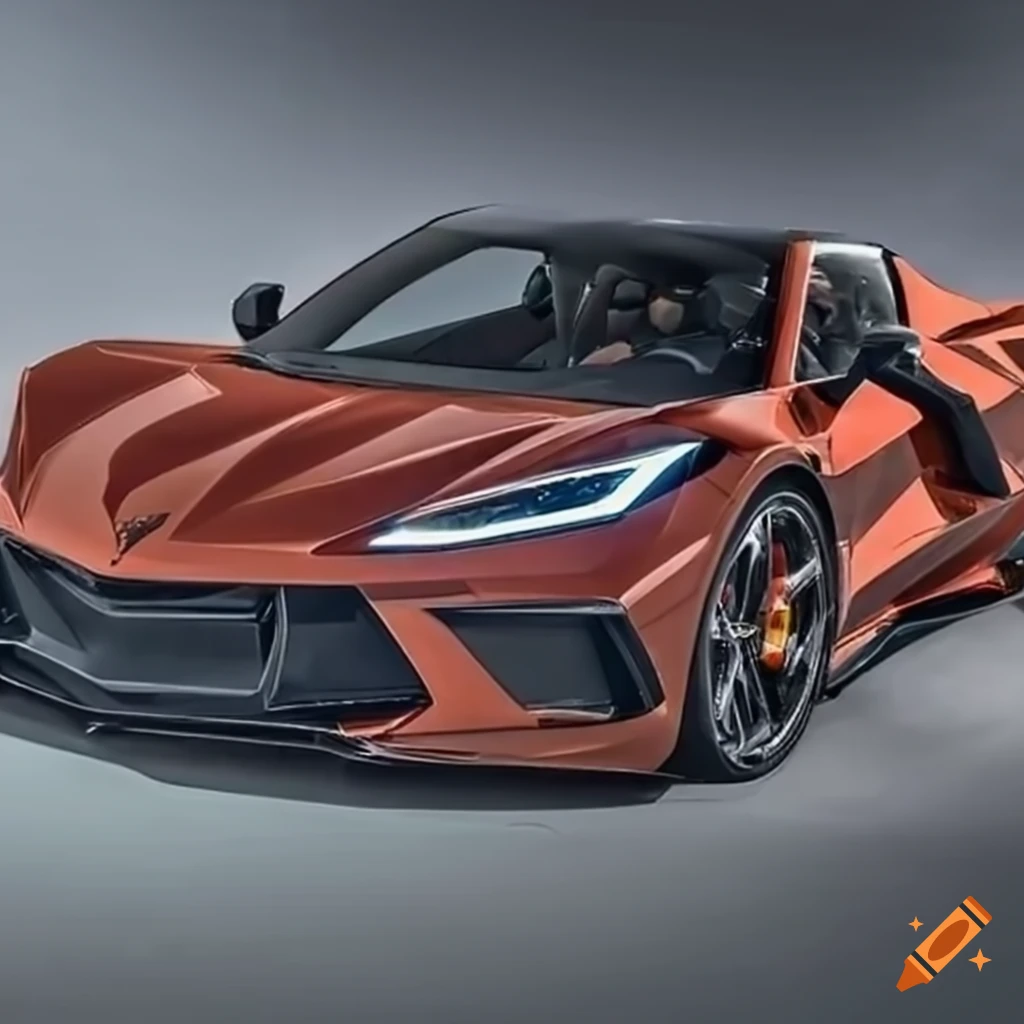 2024 Chevrolet Corvette C8 with Lamborghini Revuelto style on Craiyon