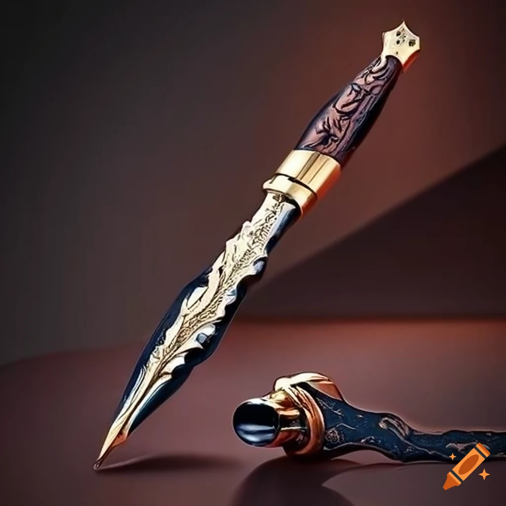 Unique dagger design fountain pen on Craiyon