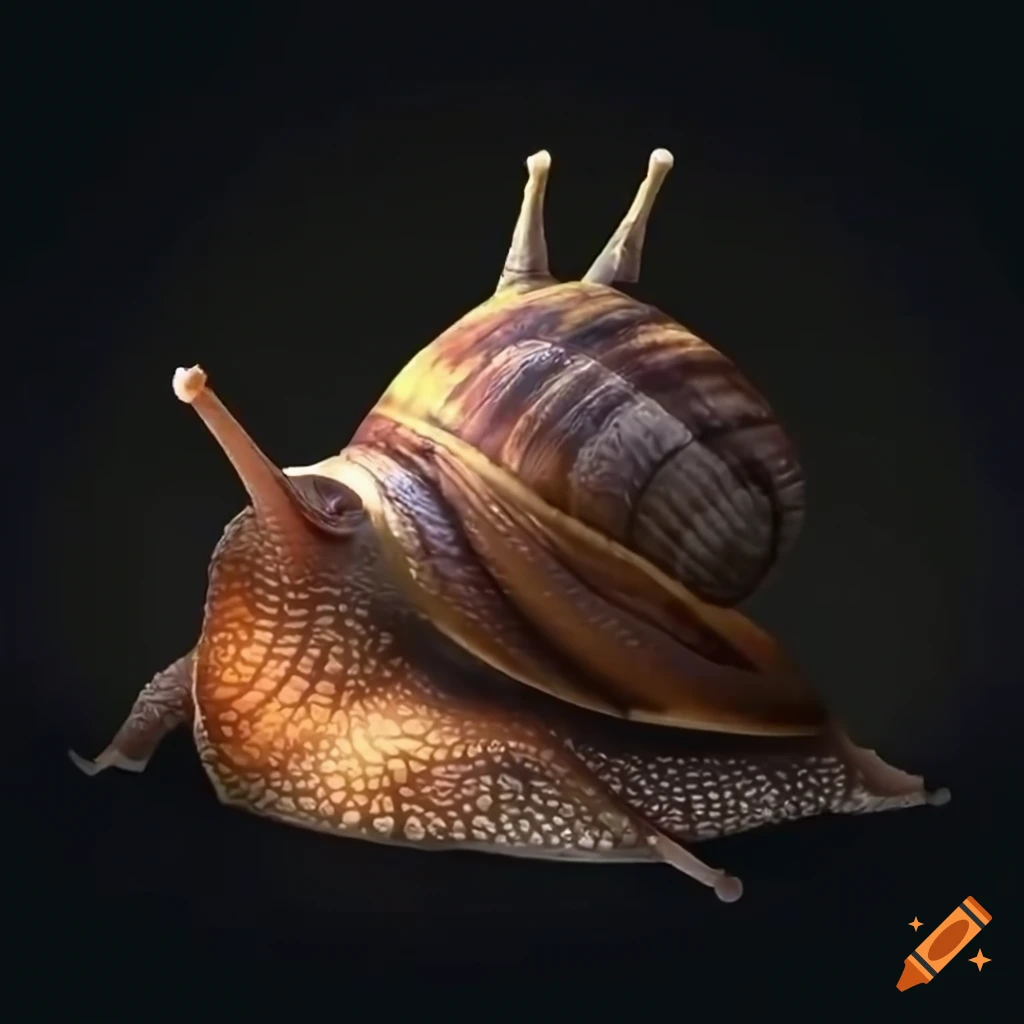 Snail with a Dark Souls boss health bar on Craiyon