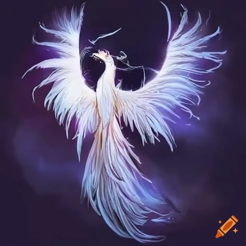 White phoenix on Craiyon