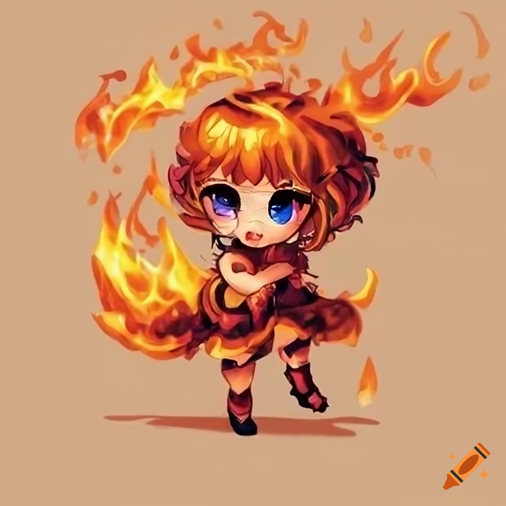 Fire sprite on Craiyon