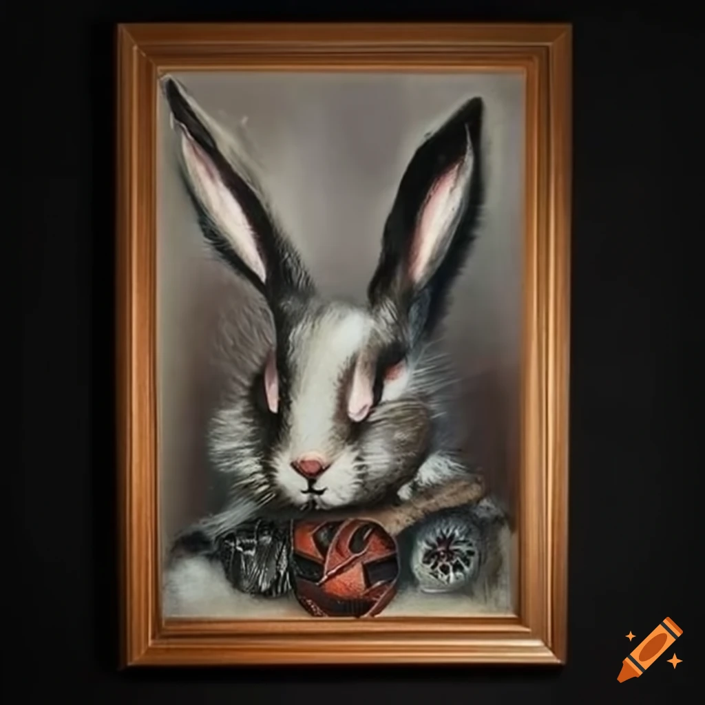 Intricately detailed ominous rabbit-themed Power Ranger helmet on Craiyon