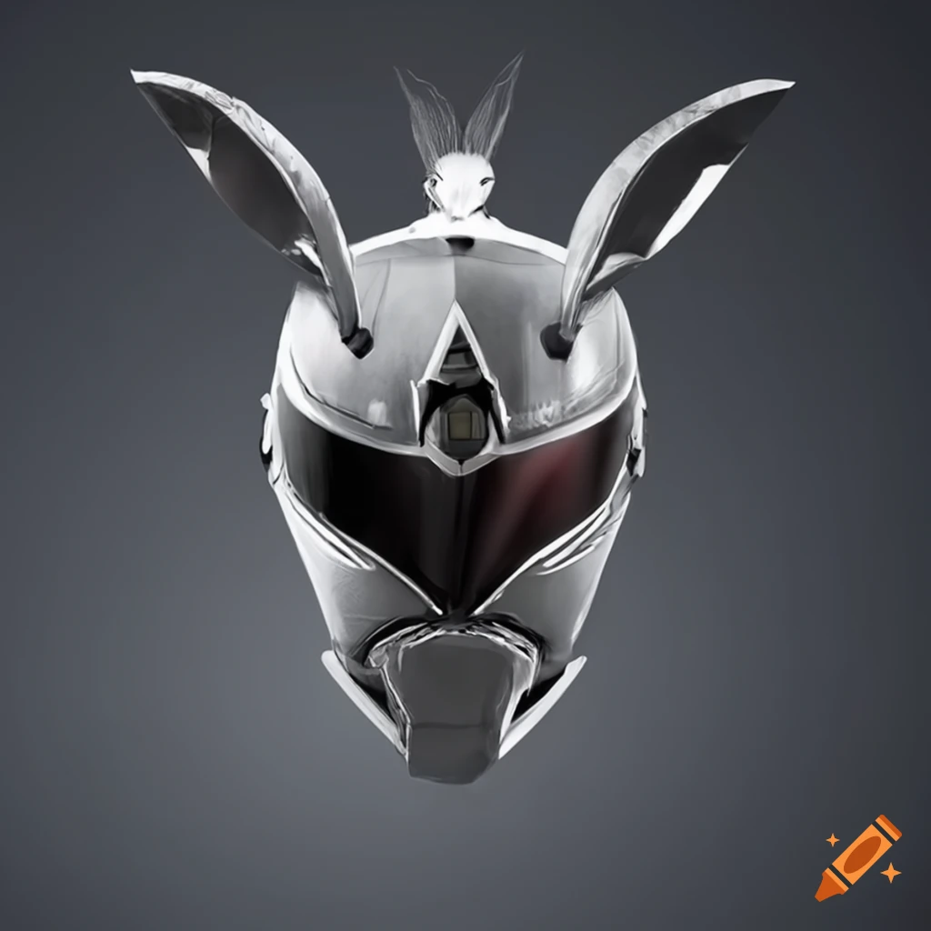 Rabbit-themed Power Ranger helmet creative concept on Craiyon