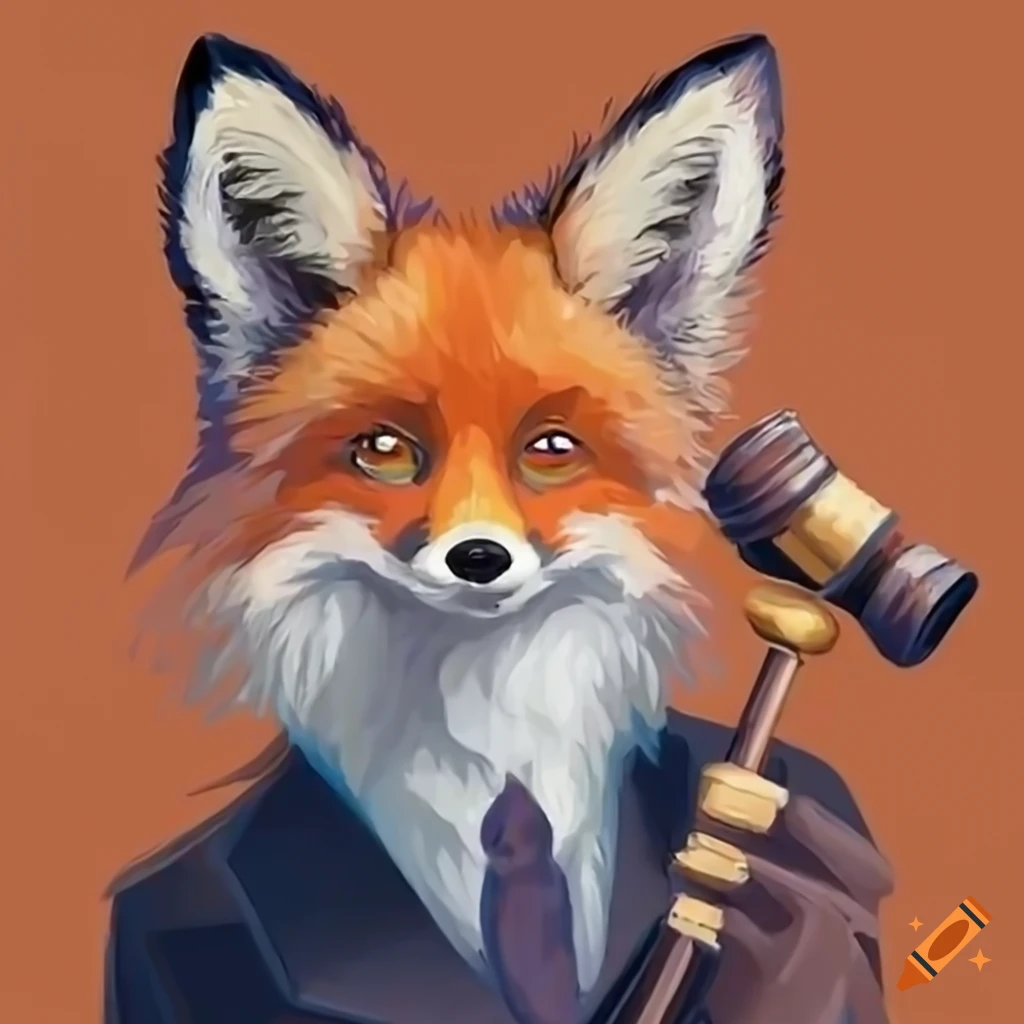 Fox judge holding a gavel in office setting on Craiyon
