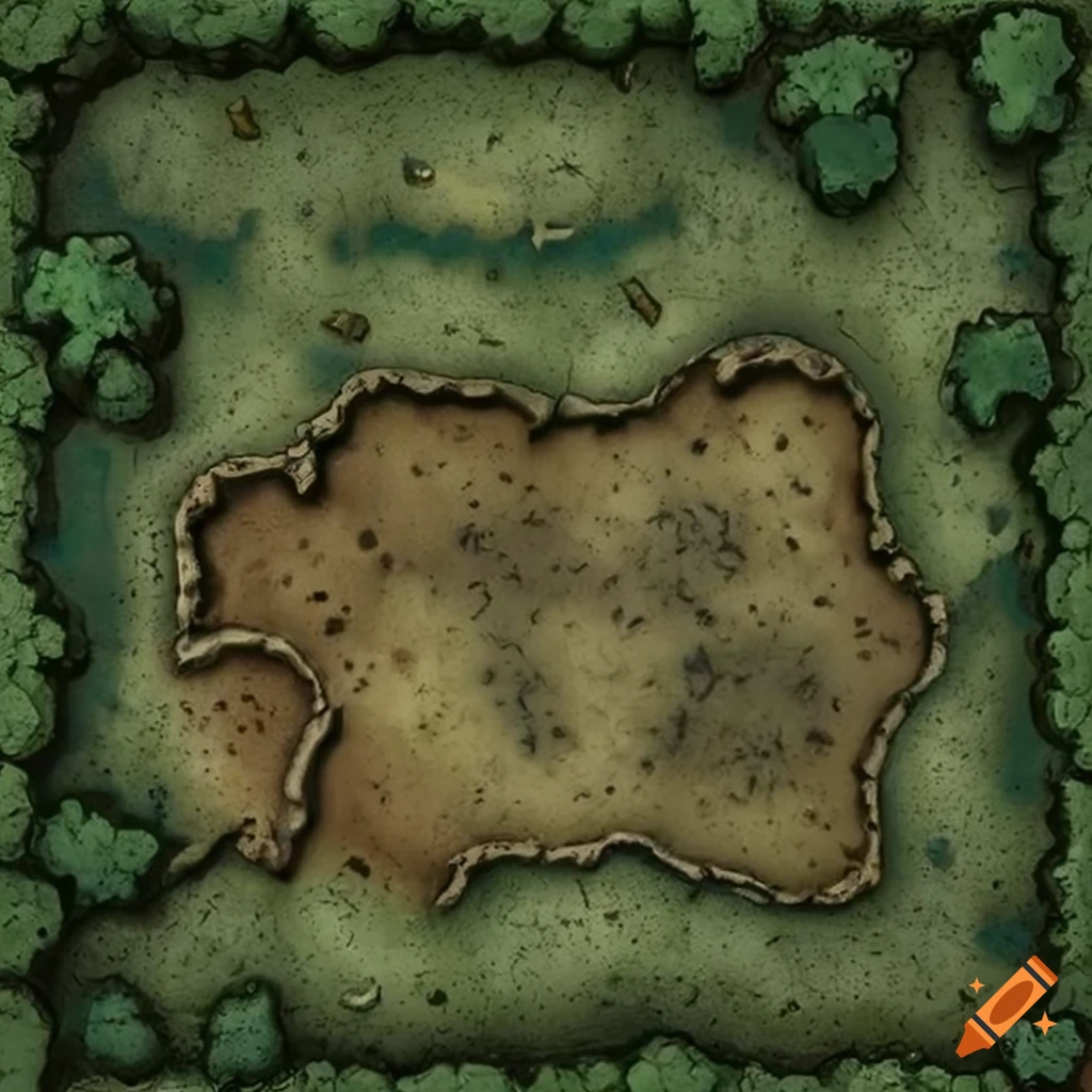 Tabletop game map tile with forest texture on Craiyon