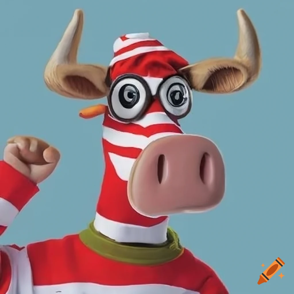 Where's wally the cow on Craiyon