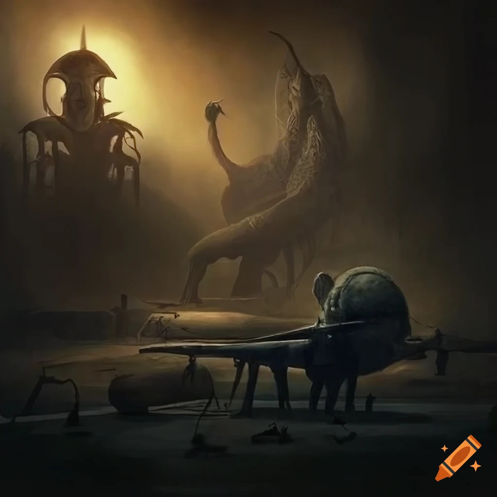 Intricate hyper-realistic modern haunted airport with astronaut and ...