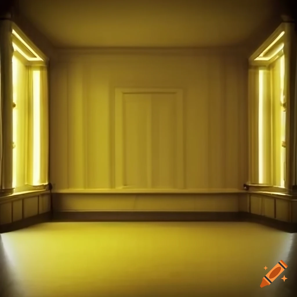 Empty yellow room on Craiyon