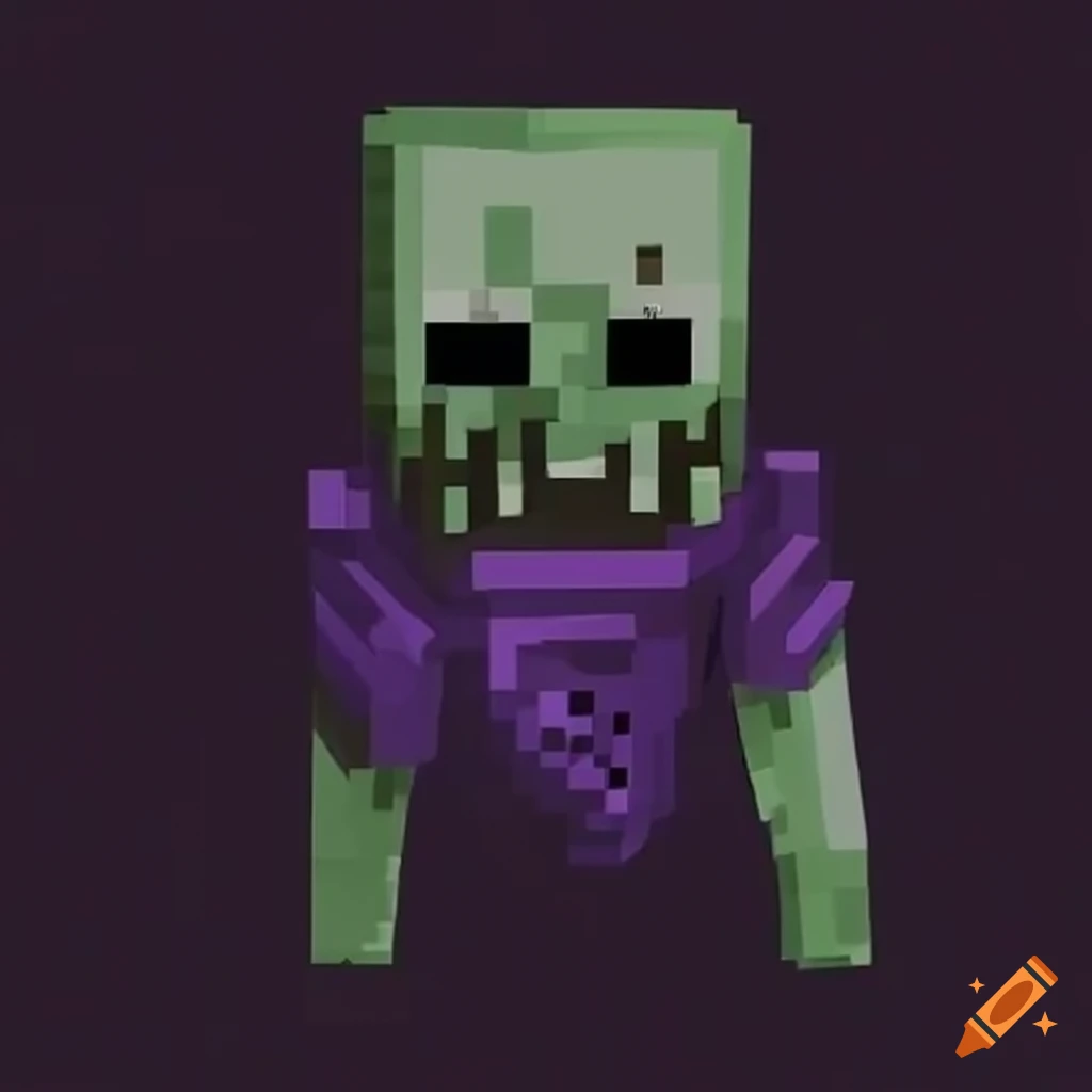 Minecraft zombie, skeleton, spider, and enderman hybrid creatures on ...