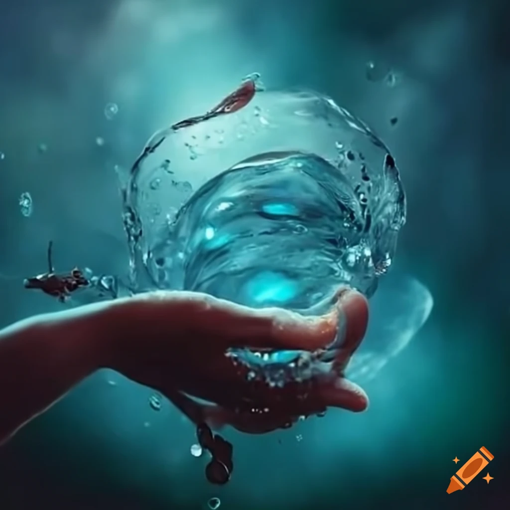 Water healing spell on Craiyon