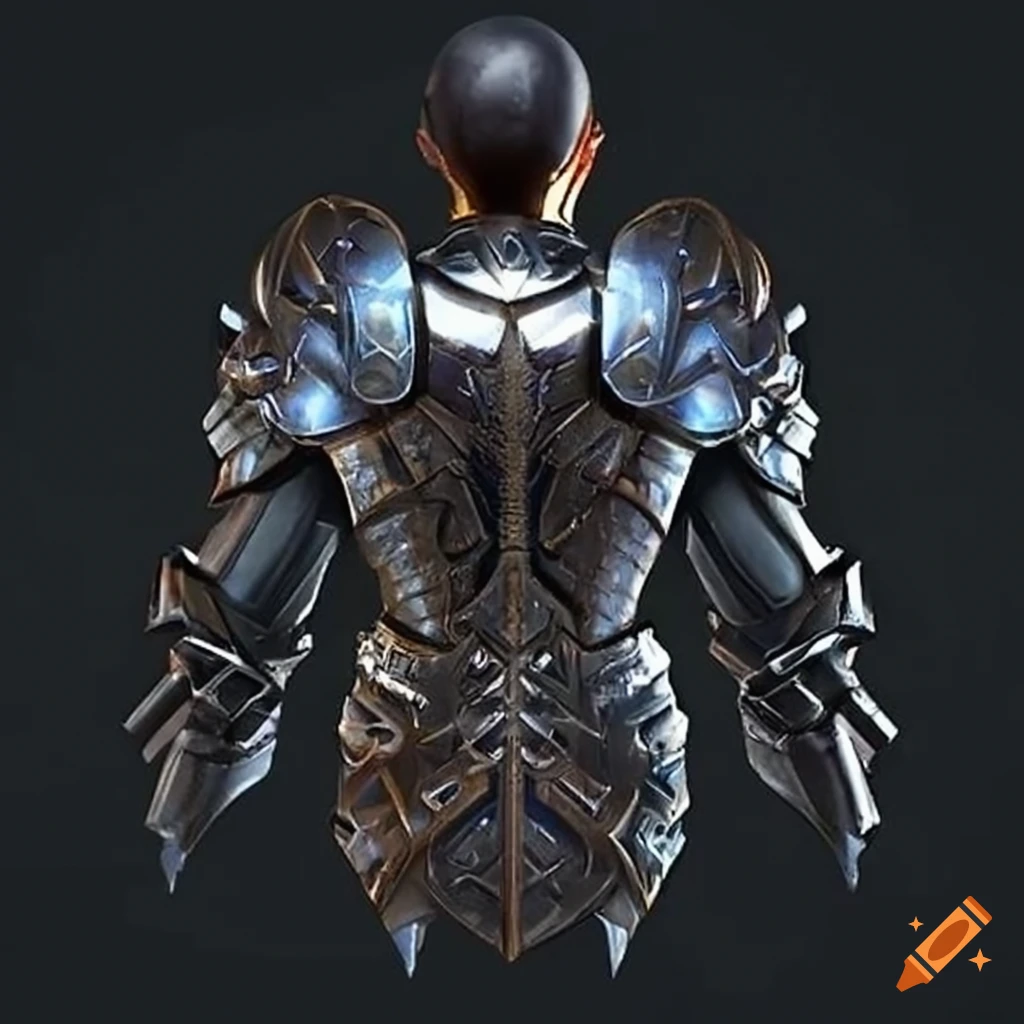 Adorned magic body armor front view on Craiyon
