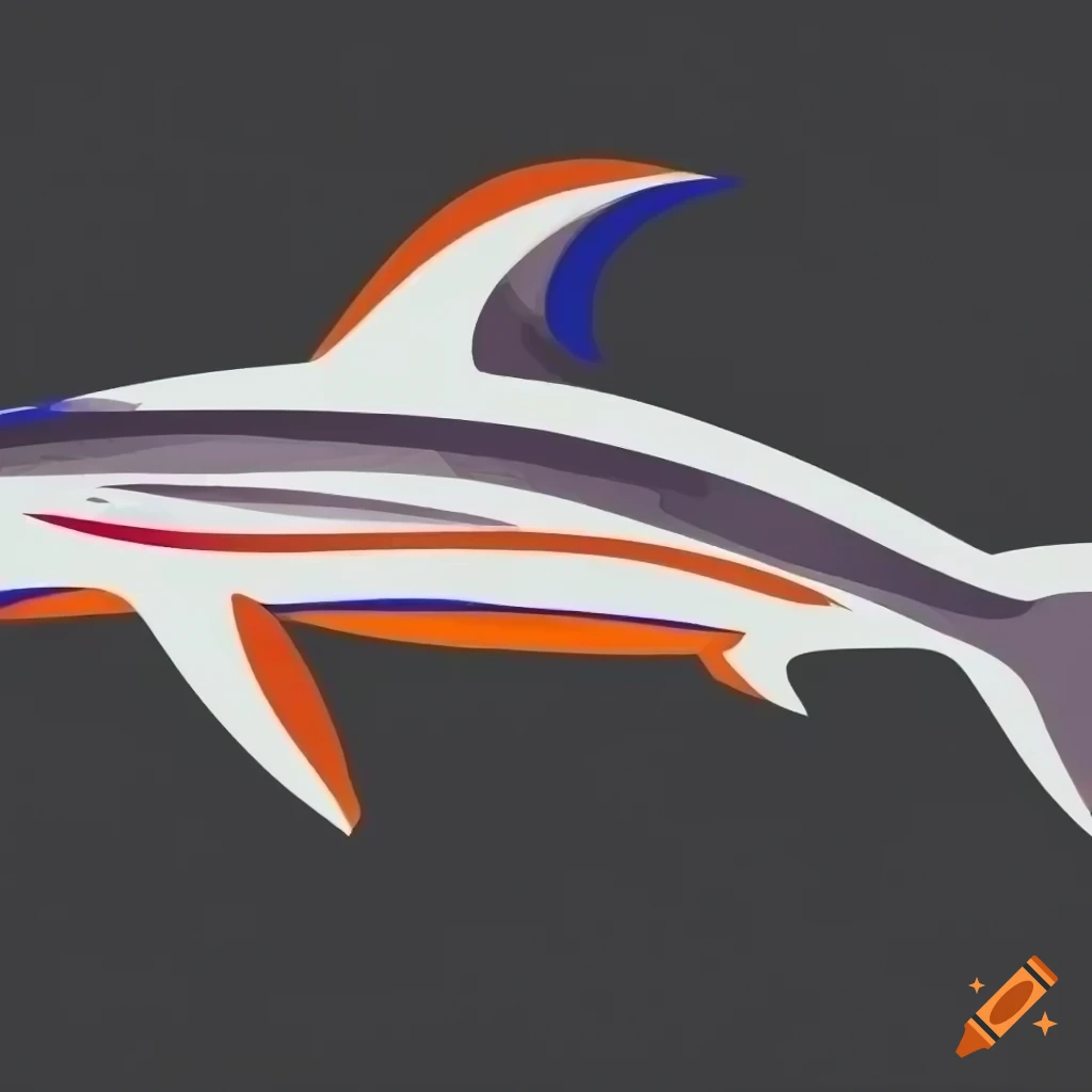 Crowned shark icon in vibrant vector graphics with medium poly design ...
