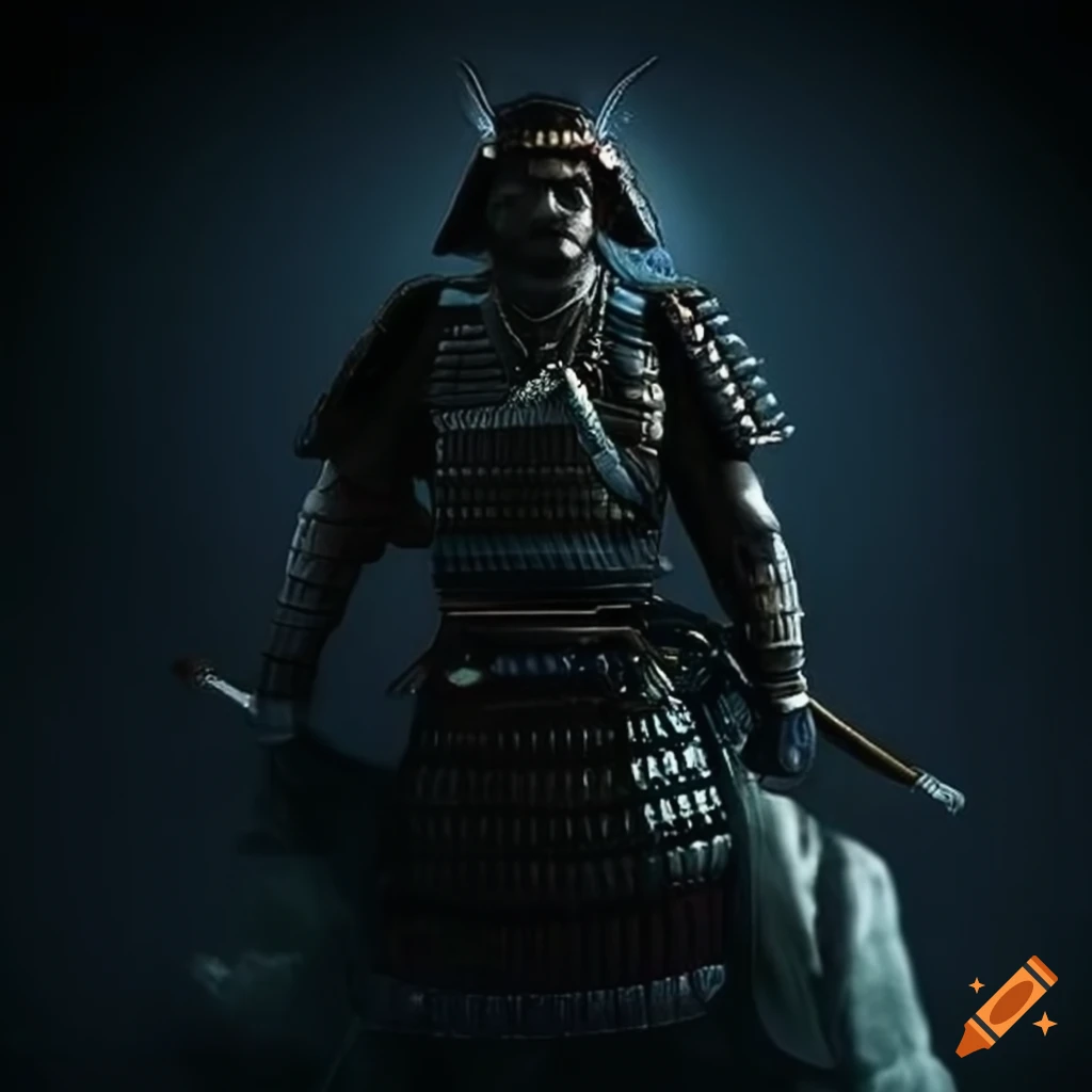 Lonely samurai warrior on Craiyon