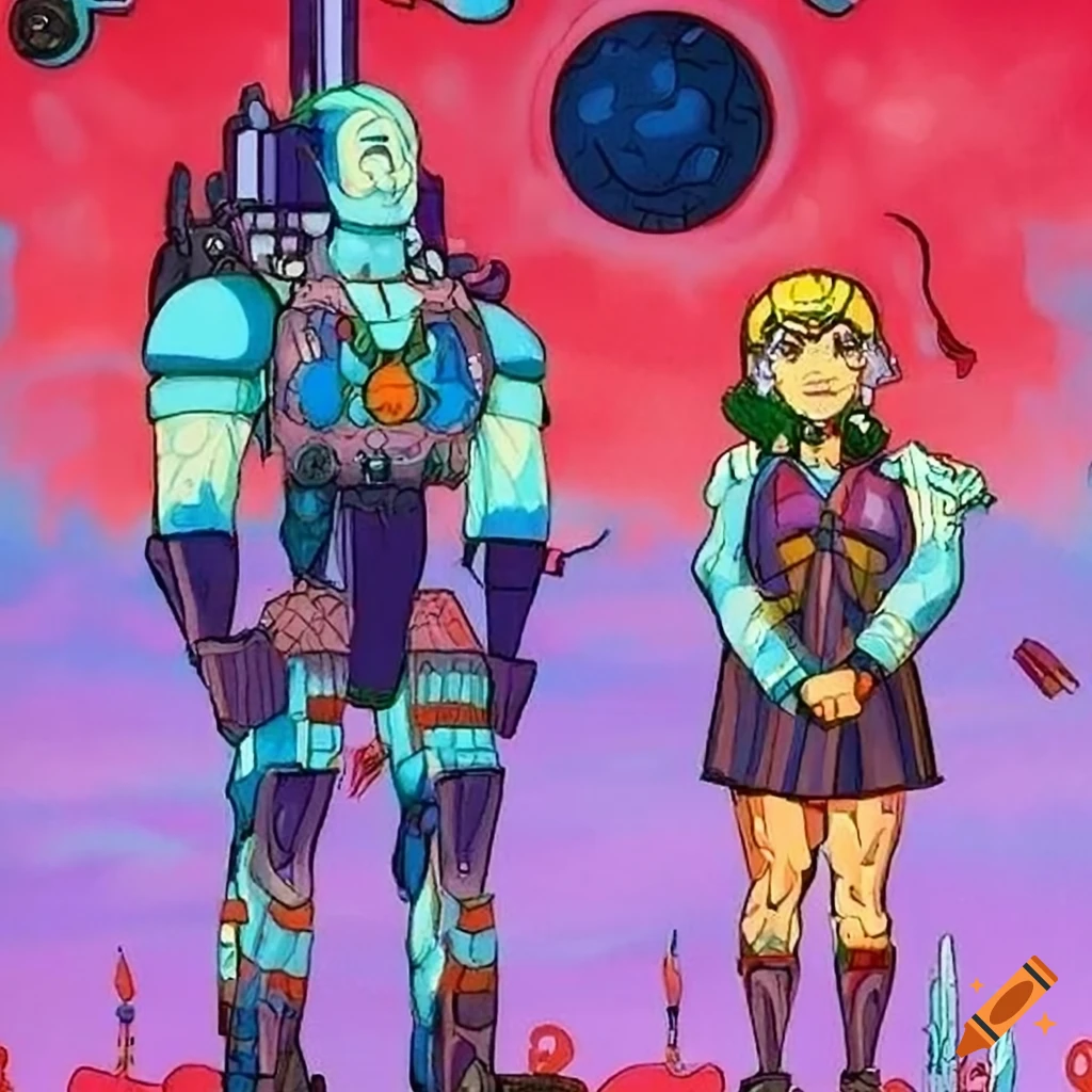 Exosquad with artwork inspired by Alan Aldridge and Chiho Aoshima on ...