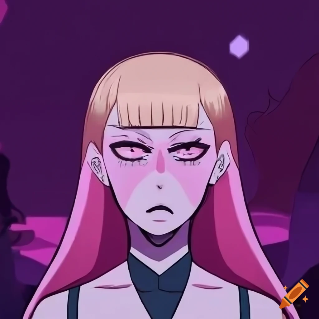 Anime character Goth Marin Kitagawa in a crossover fanart on Craiyon